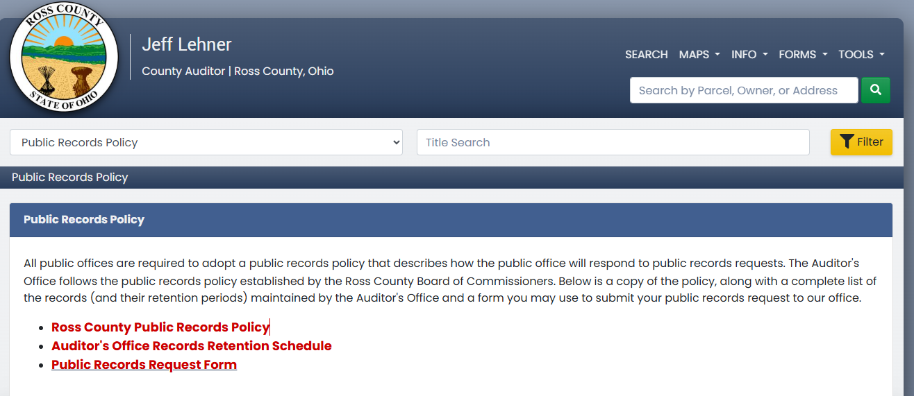 How to Get a Property Record Copy from Ross County Auditor